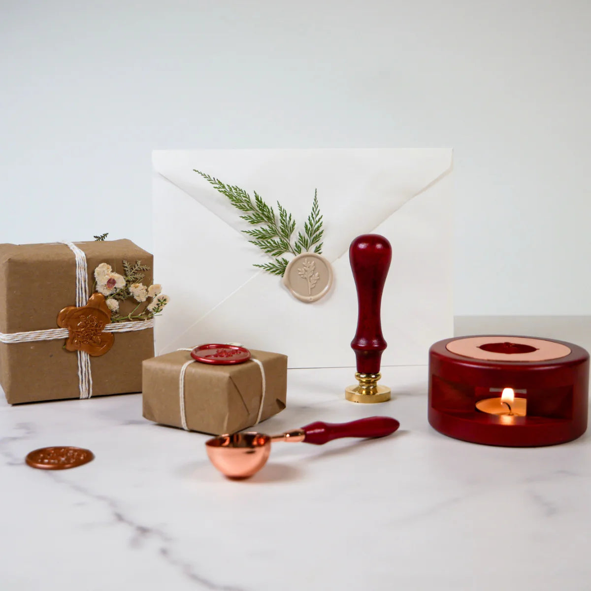 Design Cards with Rub Transfer & Wax Seal